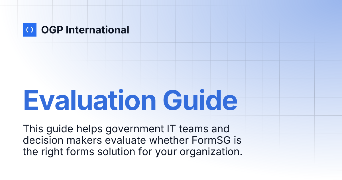 Evaluation Guide | OGP International